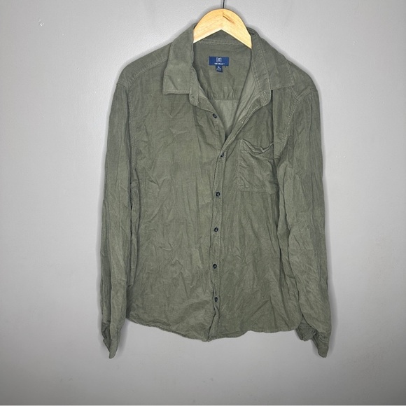 George | Jackets & Coats | George Mens Green Corduroy Shirt Jacket ...